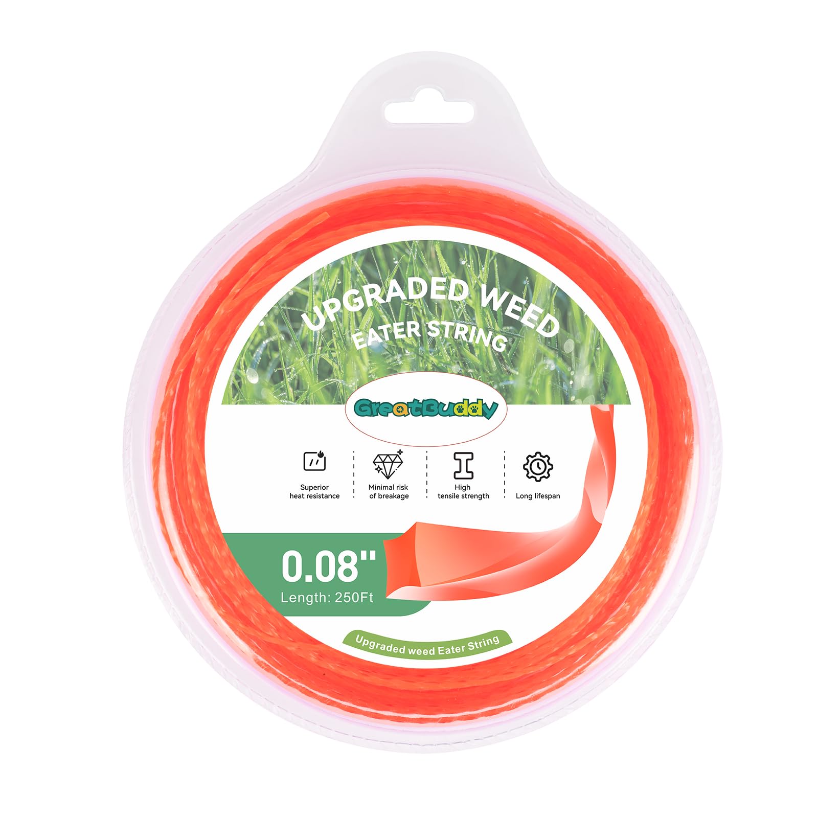 Snapklik.com : Weed Eater String, 0.080" Trimmer Line, Heavy Duty Twist ...