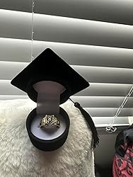 Amazon.com: Amosfun Graduation Cap Shaped Ring Box Creative Jewelry Storage Box Ring Organizer ...