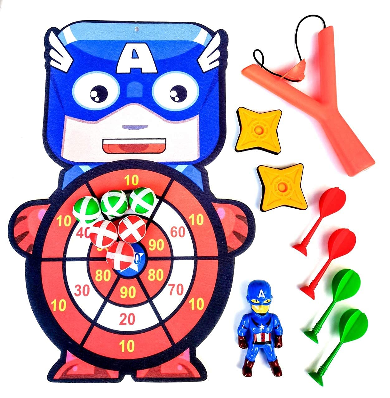 Buy Amitasha Dart Board Sticky Target Game Toy with 3 Darts and Sticky ...