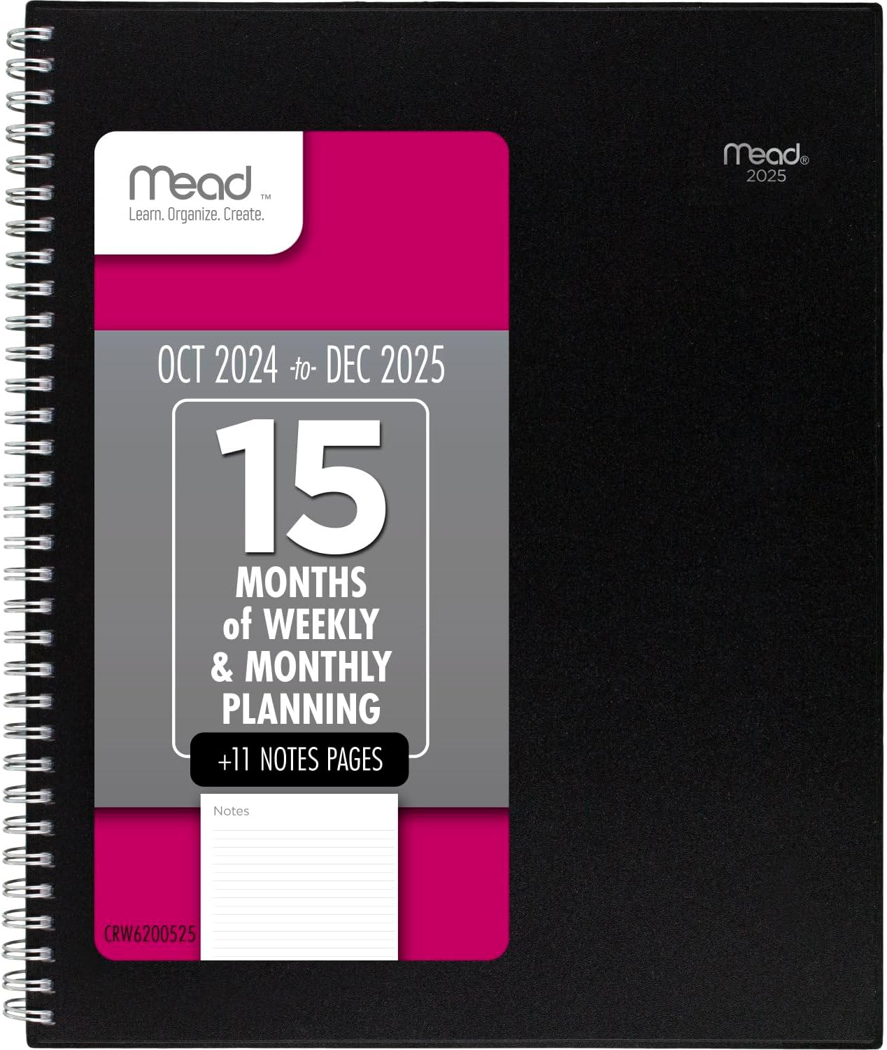 Mead 2025 Planner, Weekly & Monthly, 15-Month, 8-1/2" x 11", Large ...
