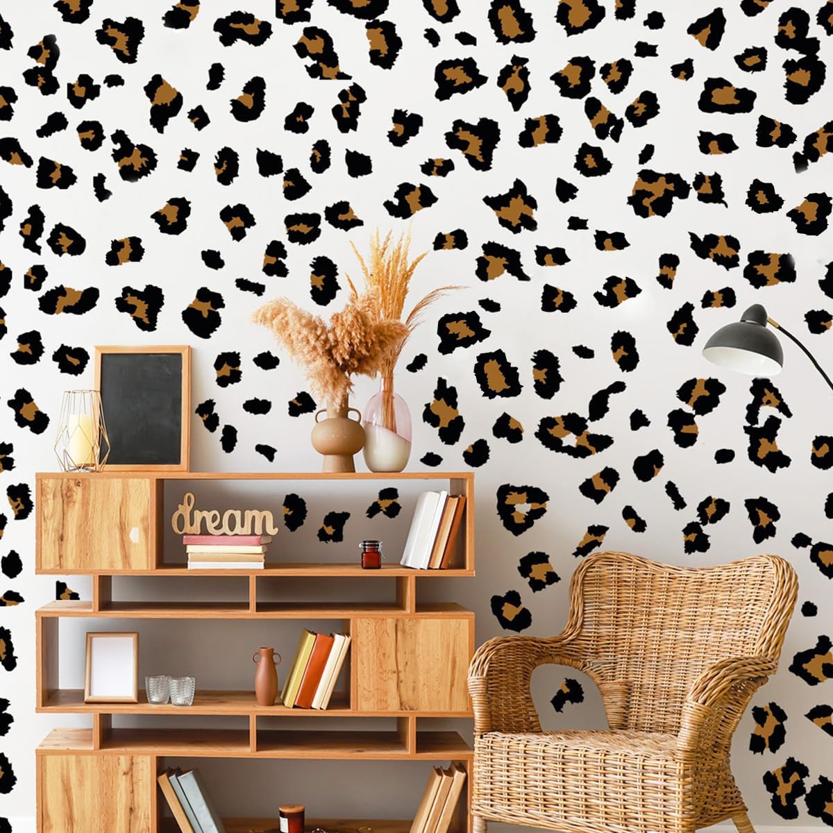 Amazon.com: DTLIFEK 10 Sheets Leopard Print Wall Decal Black Leopard ...