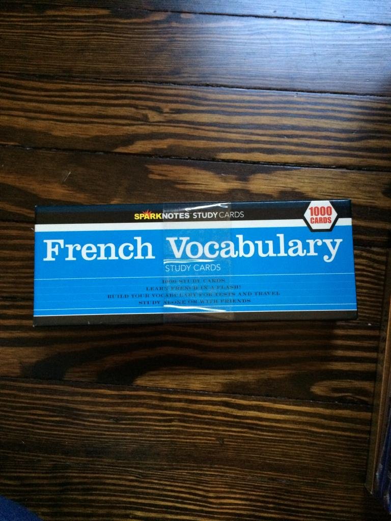 French Vocabulary Study Cards (SparkNotes Study Cards): SparkNotes ...