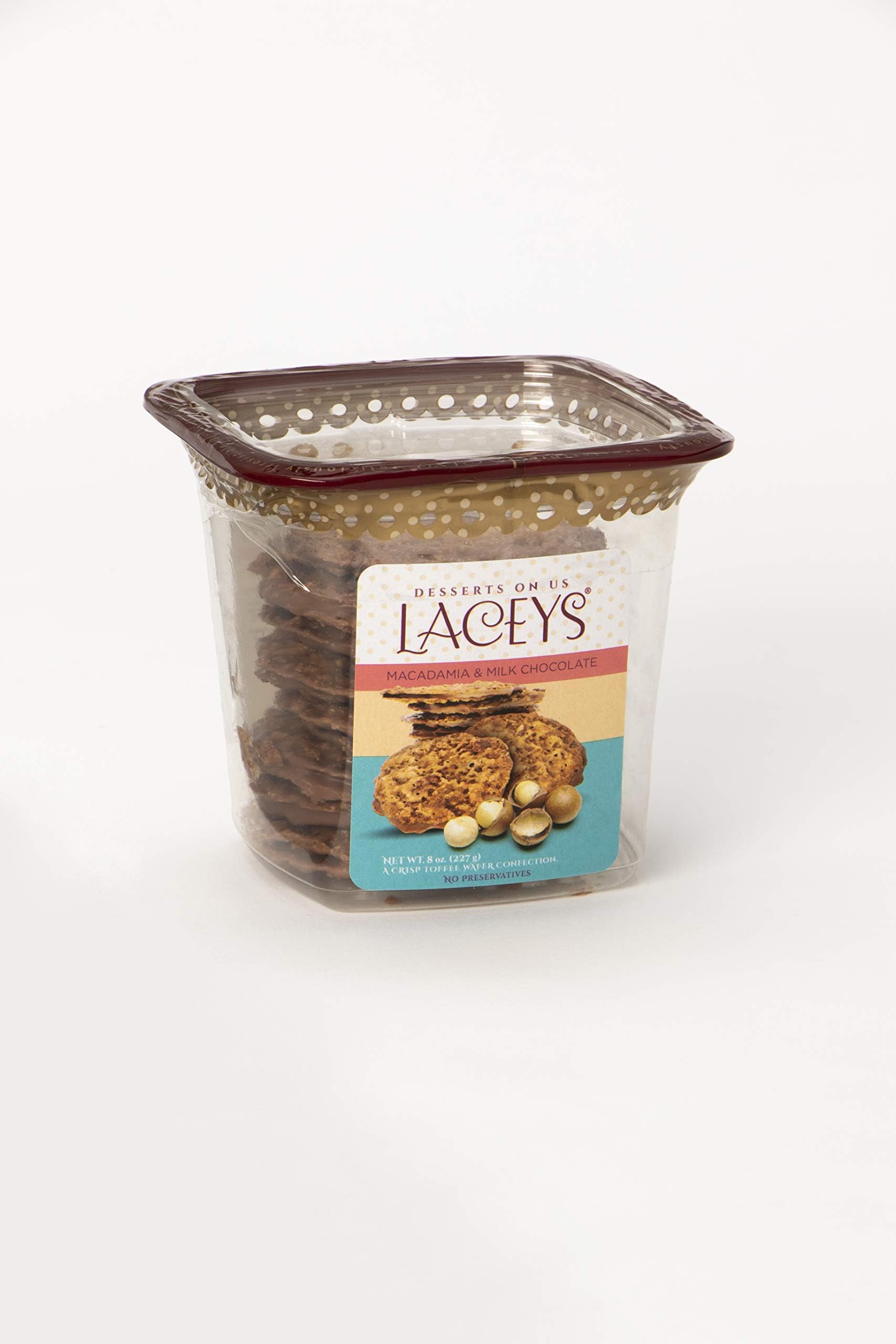 Amazon.com : Desserts On Us, Inc. - Laceys Milk Chocolate Macadamia Nut ...