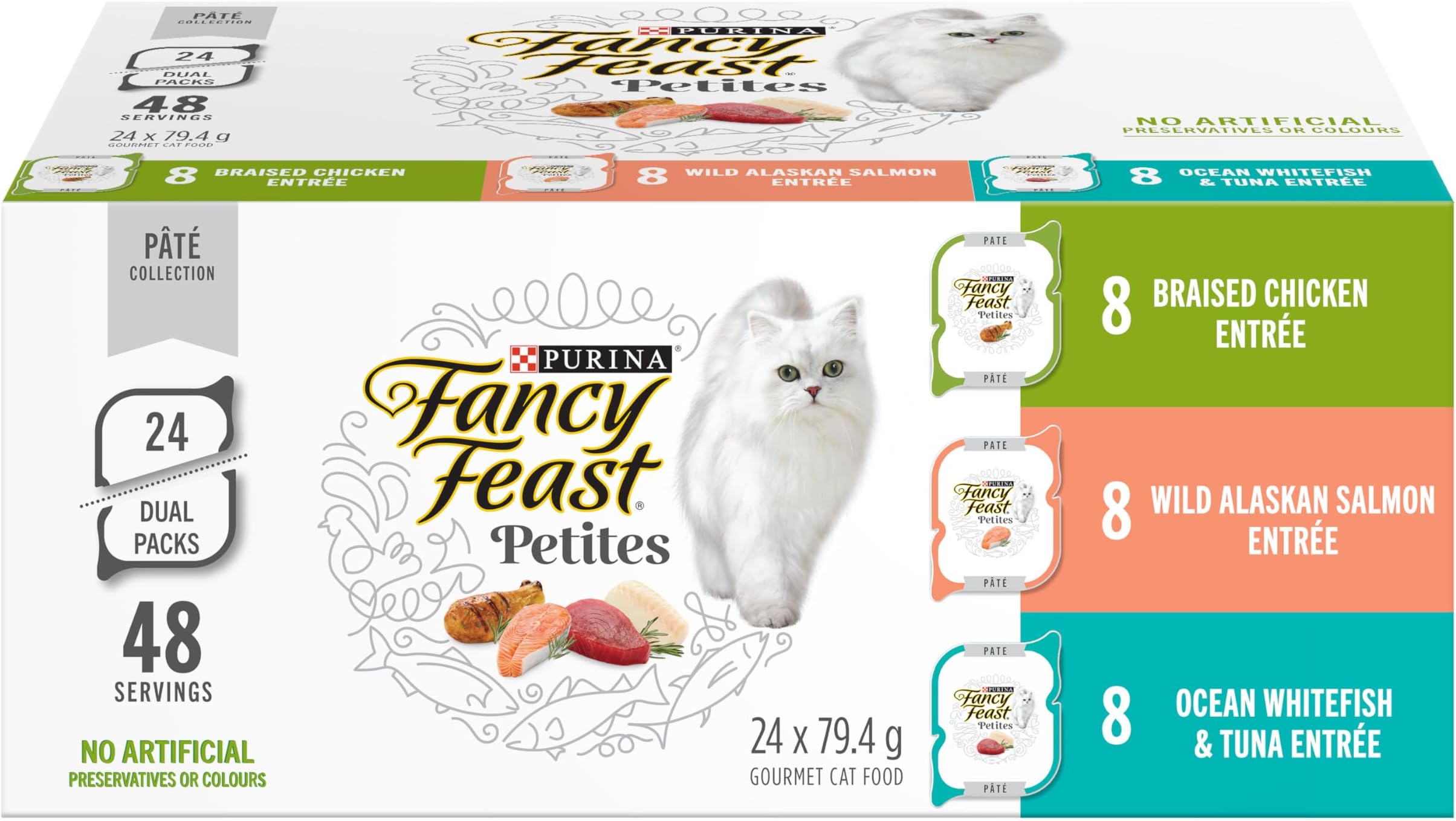 Fancy Feast Petites Wet Cat Food, Pate Collection Variety Pack 3 ...