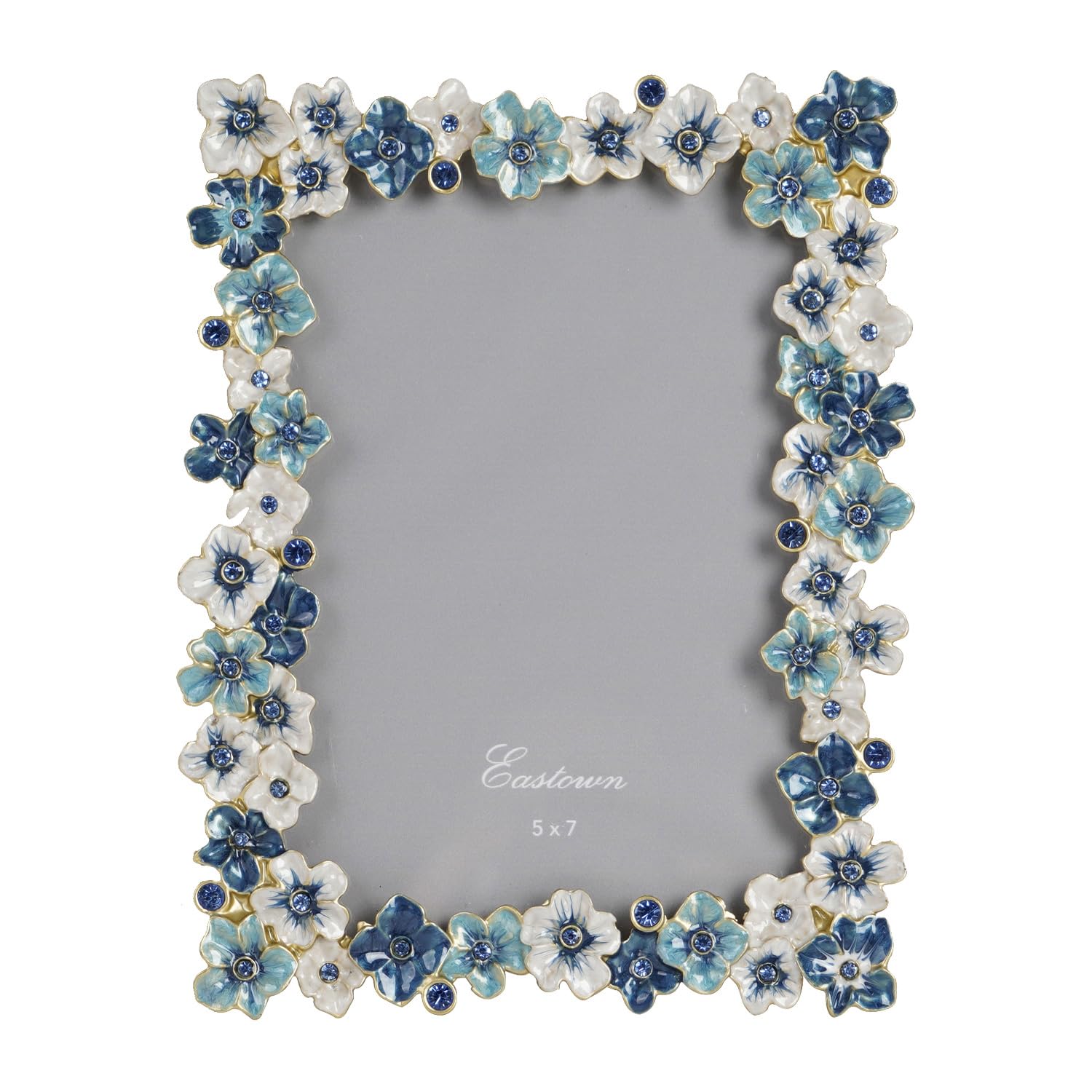 Amazon.com - Synovana Blue Floral Picture Frame Vintage 5x7 Photo Frame ...
