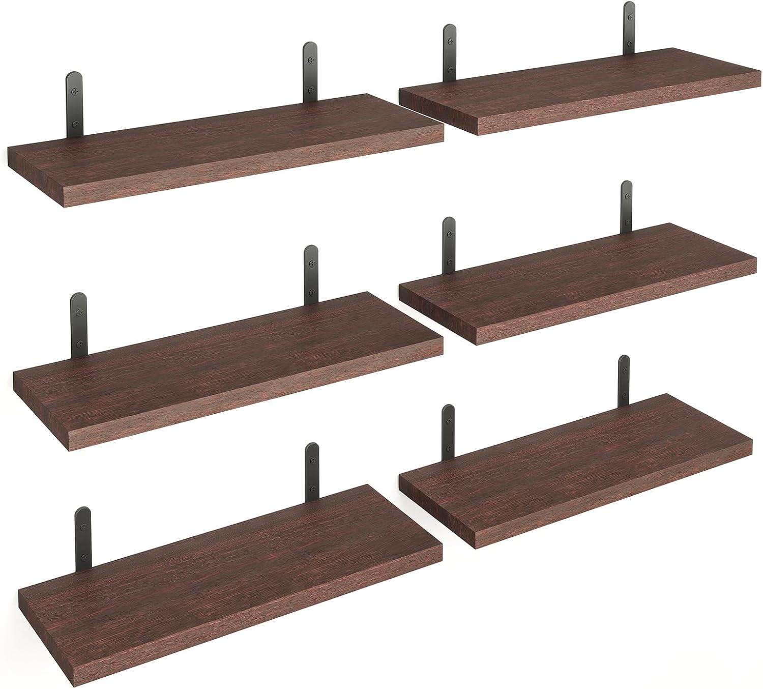 Amazon.com: Fixwal Floating Shelves, Rustic Wood Wall Shelves, Width 4. ...