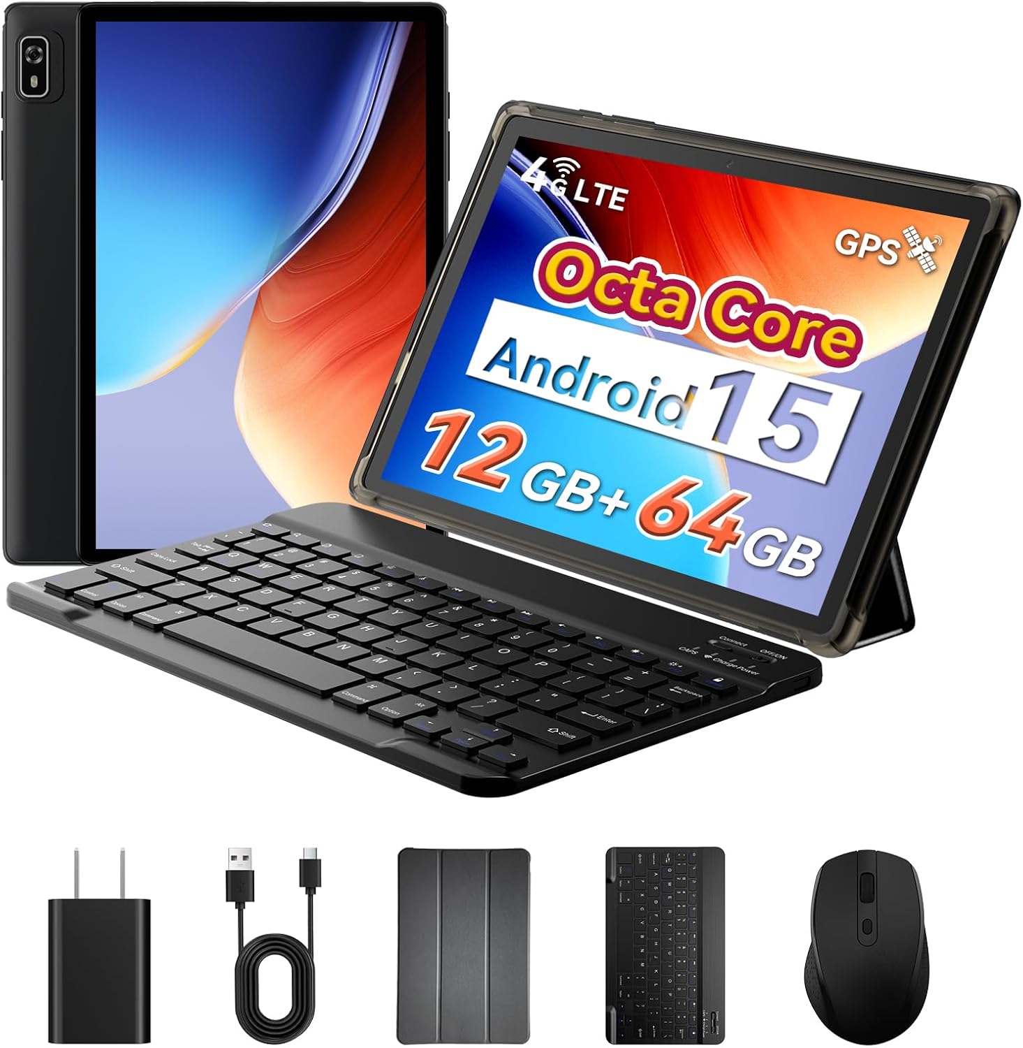 Amazon.com : Android Tablet 10 inch, Android 15 Tablet with Keyboard ...