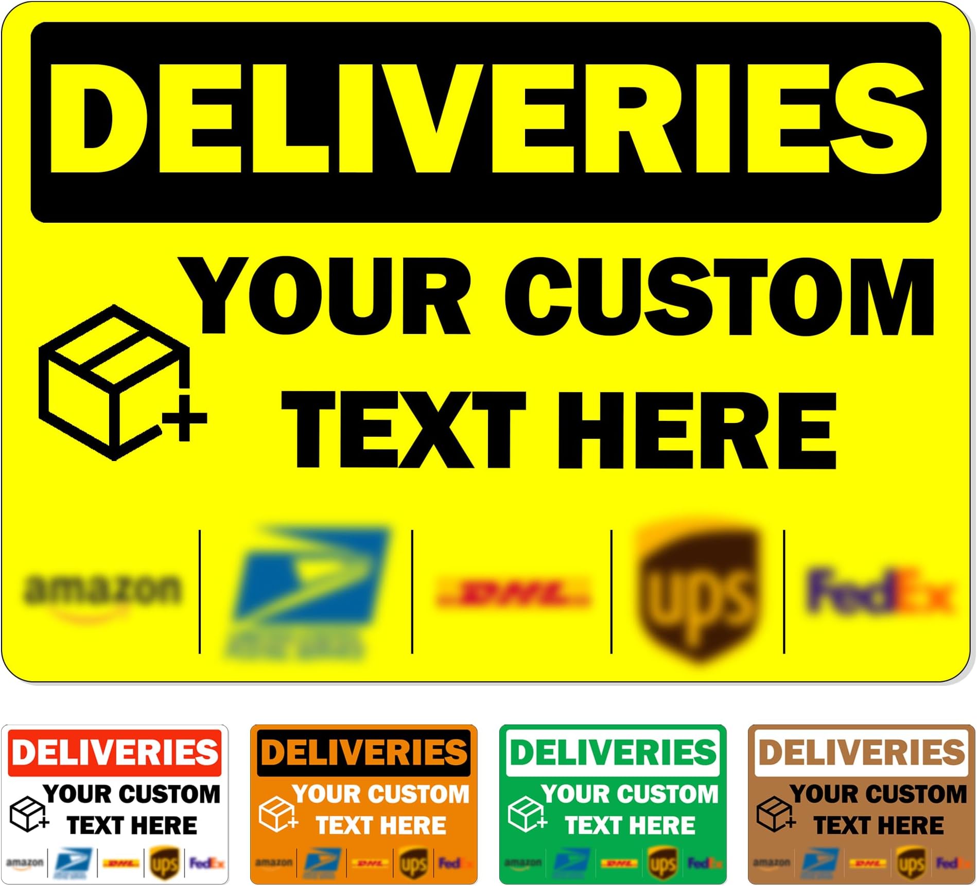 Amazon.com : KK JONEIN Custom Metal Delivery Sign for Packages, 10”x7 ...