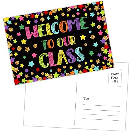 Amazon.com : WaaHome 30pcs Welcome to Our Class Postcards for Kids, 4 ...