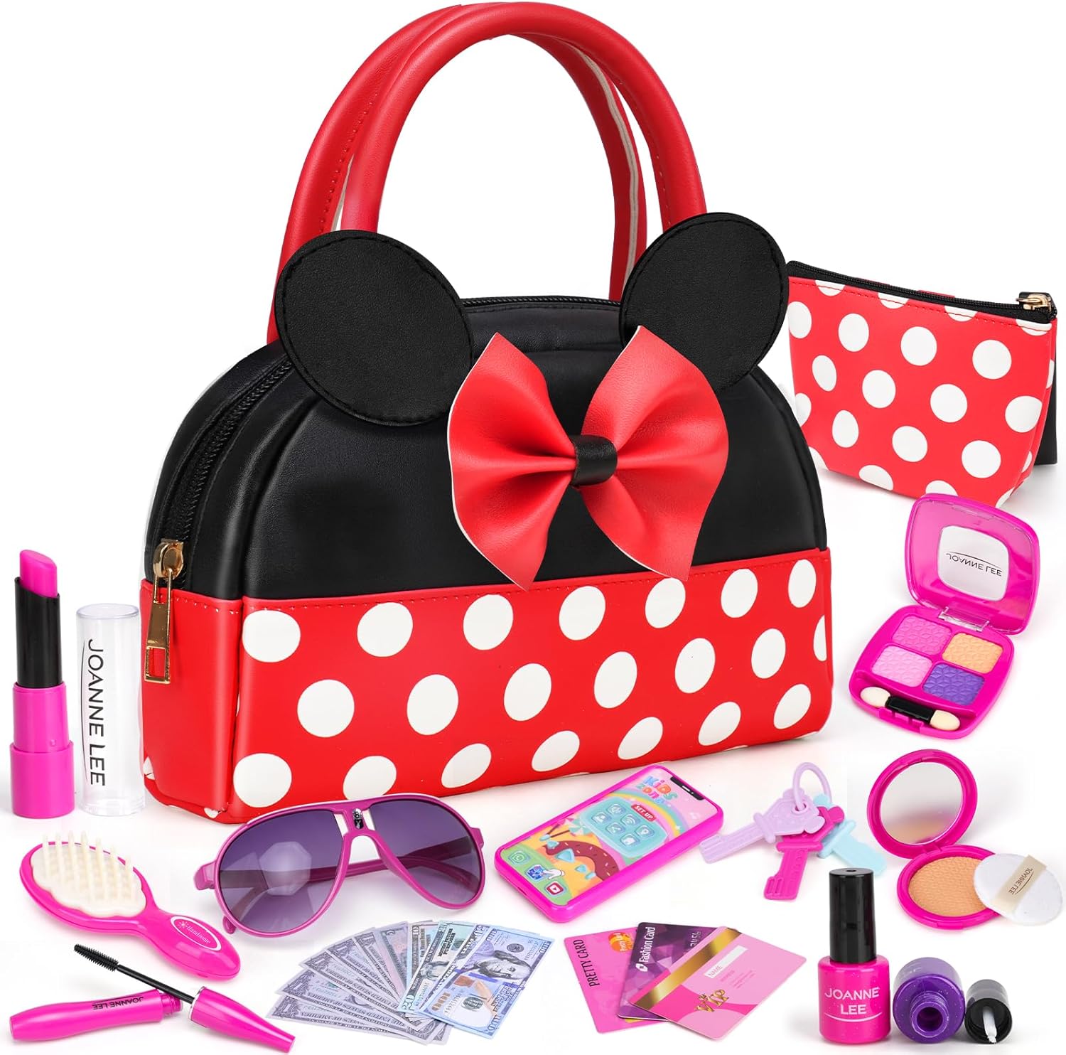 Amazon.com: AuntyFey Play Purse for Little Girls, Toddler Purse Set 3 4 ...