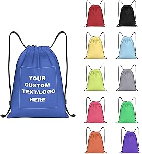 Amazon.com | Oznufi Custom Bulk Drawstring Bags personalized Cinch ...