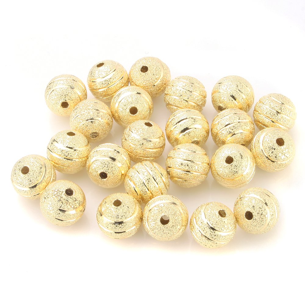 Amazon.com: BEADNOVA 50pcs 10mm Gold Plated Round Metal Rondelle Spacer ...