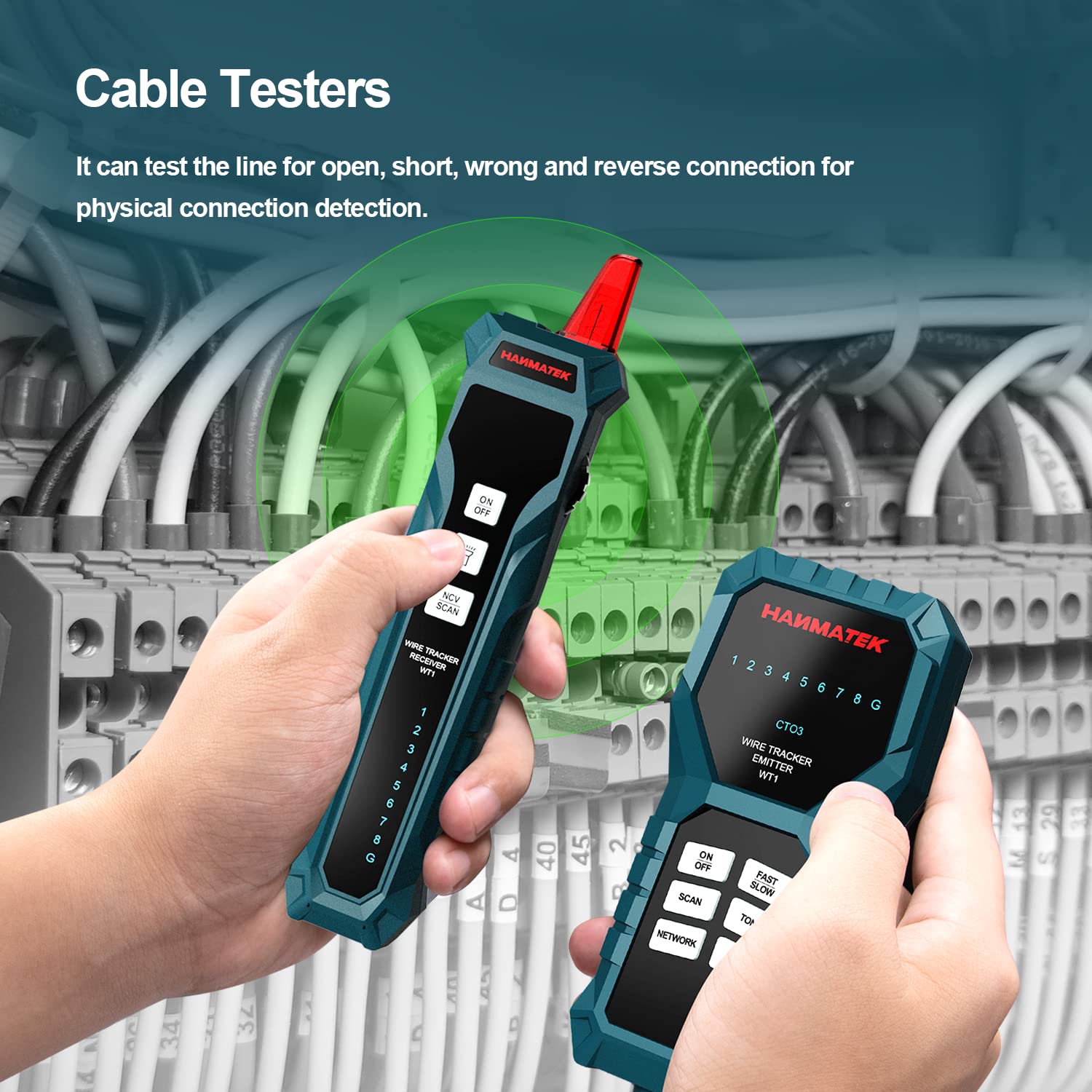 Snapklik.com : HANMATEK Network Cable Tester, RJ45 RJ11 Wire Tester WT1 ...