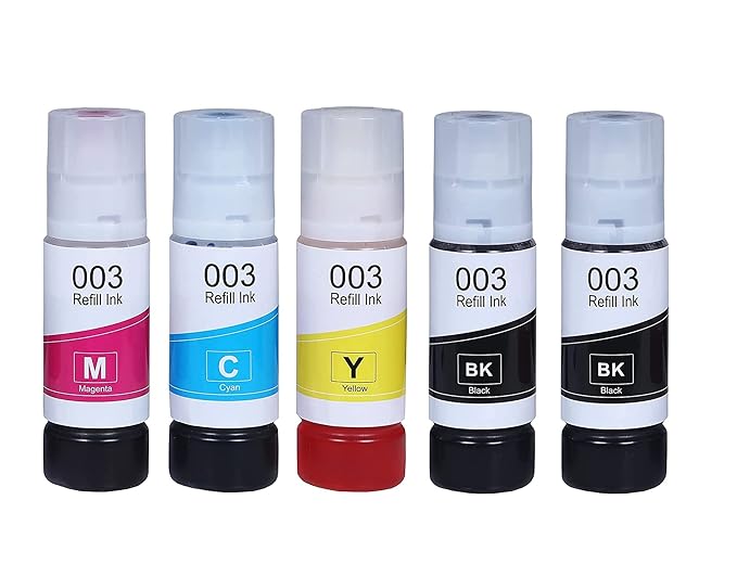 QUINK Refill Ink for Epson 003 Ink for L3110, L3150, L3250, L3252 L3101 ...