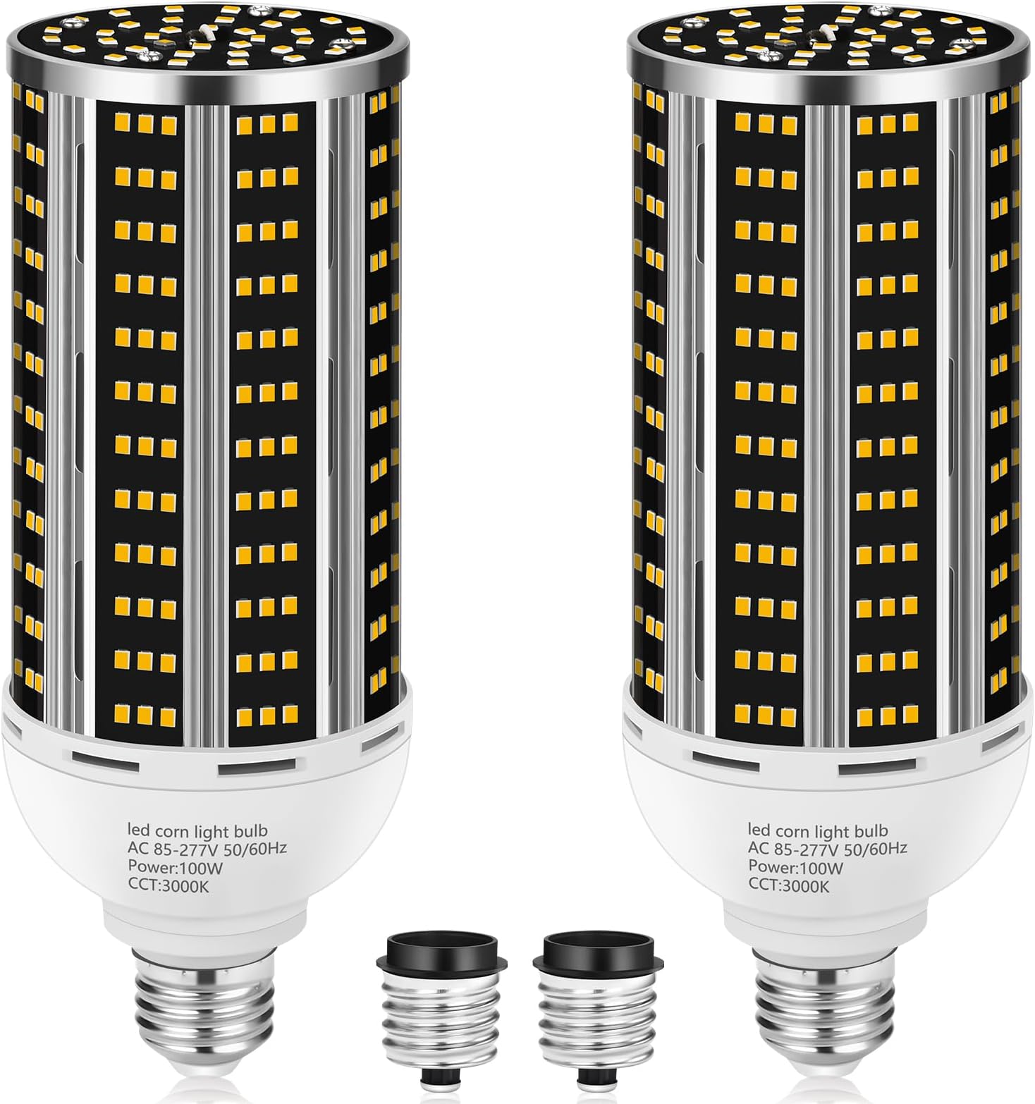 100W 2 pack LED Corn Light Bulb,Warm White 3000K(1000W Equivalent ...