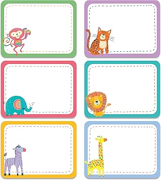 Amazon.com : Label Stickers for Kids 60 Pcs - Cute Name Tags for ...