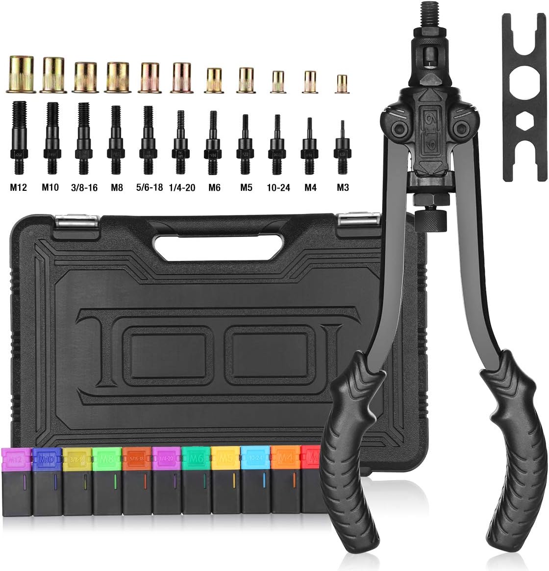 Amazon.com: 14”Hand Rivet Nut Tool, Professional Rivet Nut Setter Kit ...