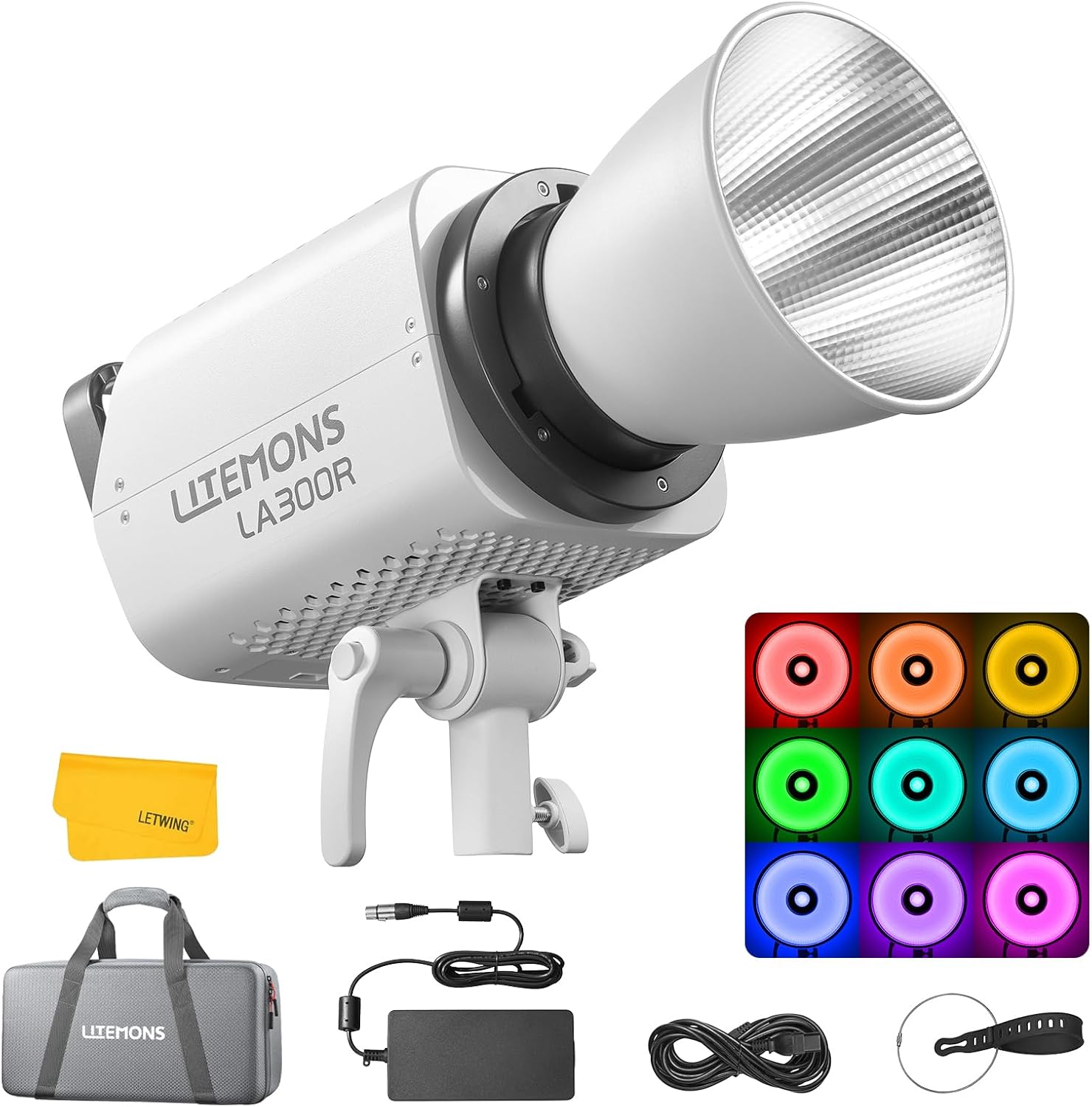 Amazon.com : Godox LA300R K1 Full Color COB LED Video Light,330W RGB ...
