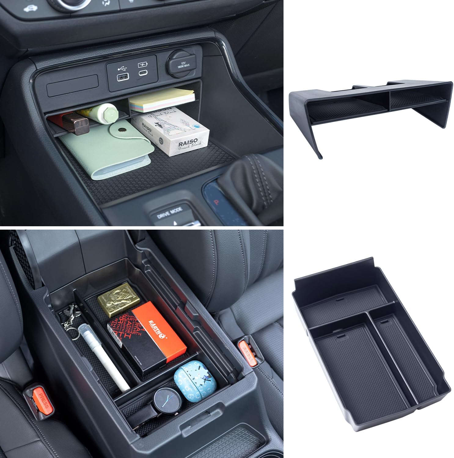 Amazon.com: PIMCAR 2PCS Honda CRV Center Console Organizer and Armrest ...