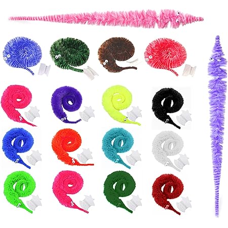 Worm on a String, 18 Pack Wiggly Magic Worms Bulk, Invisible Twisty ...