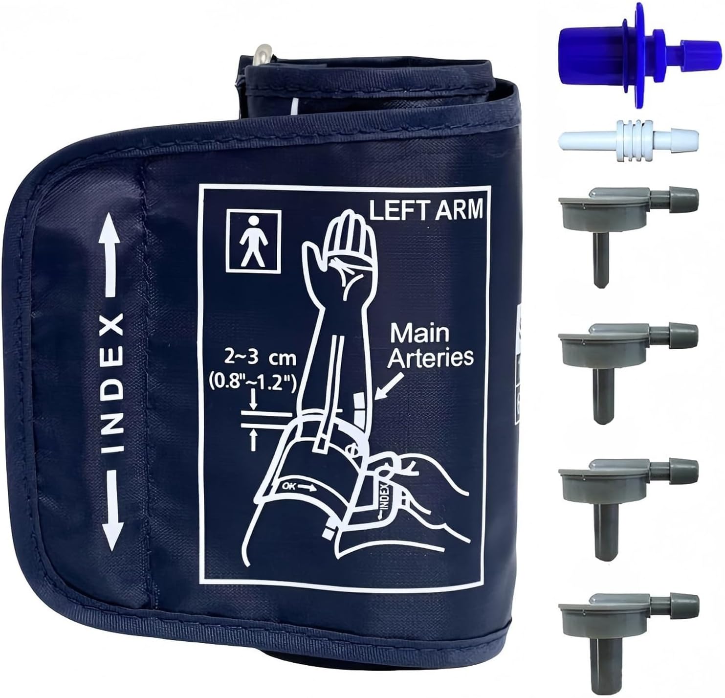 Small Size Blood Pressure Cuff 6.7-8.66 Inches/17-22cm with 6 ...
