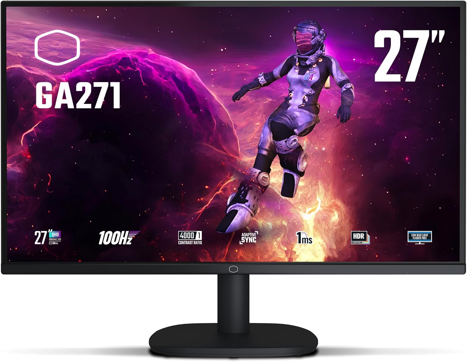 Cooler Master GA271 27 inch WQHD 100Hz Gaming Monitor, Black: Monitors ...