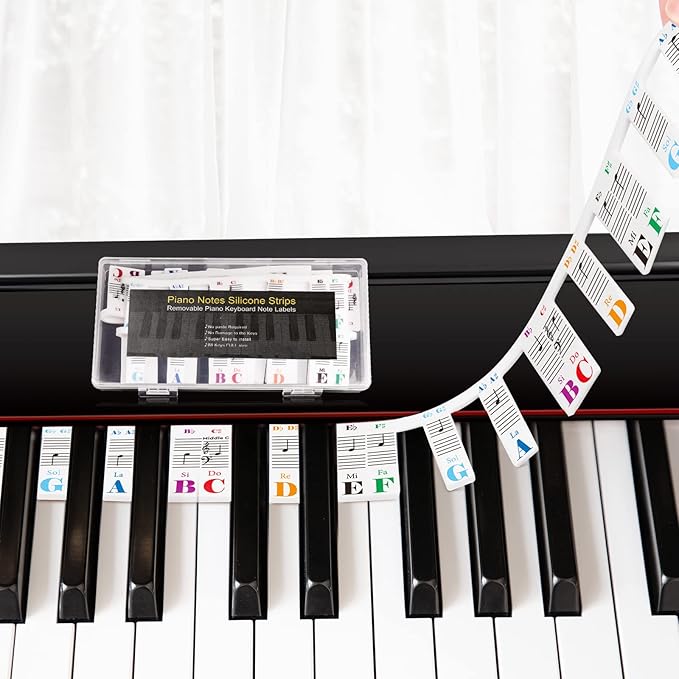 Amazon.com: Removable Piano Keyboard Note Labels Piano Keyboard ...