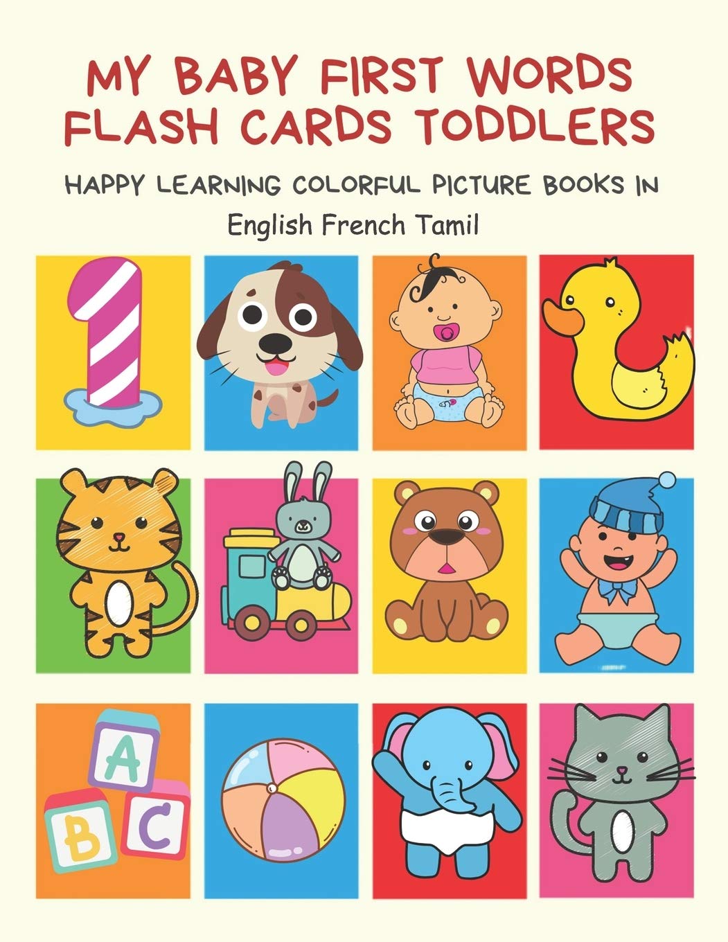 Buy My Baby First Words Flash Cards Toddlers Happy Learning Colorful ...