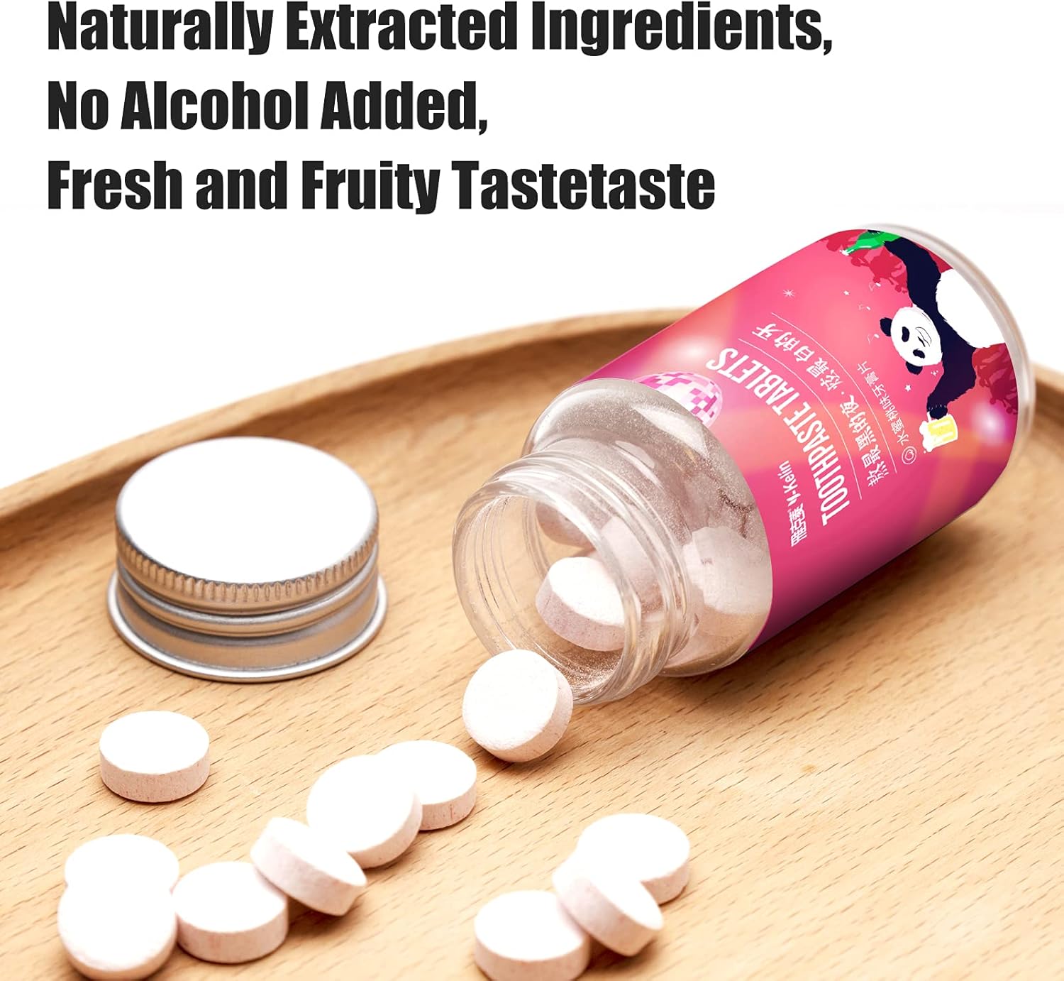 Solid Toothpaste Tablets/Mouthwash Tablets Fresh Fruit Taste Travel Pack (30 Tablets) (Mint ...