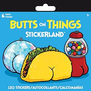 Amazon.com: Butts on Things - MINI STICKERLAND Pads-6 PG Mini ...