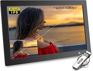 Amazon.com : ZOLPD New 20 Inch Digital Photo Frame with 64GB USB Flash ...