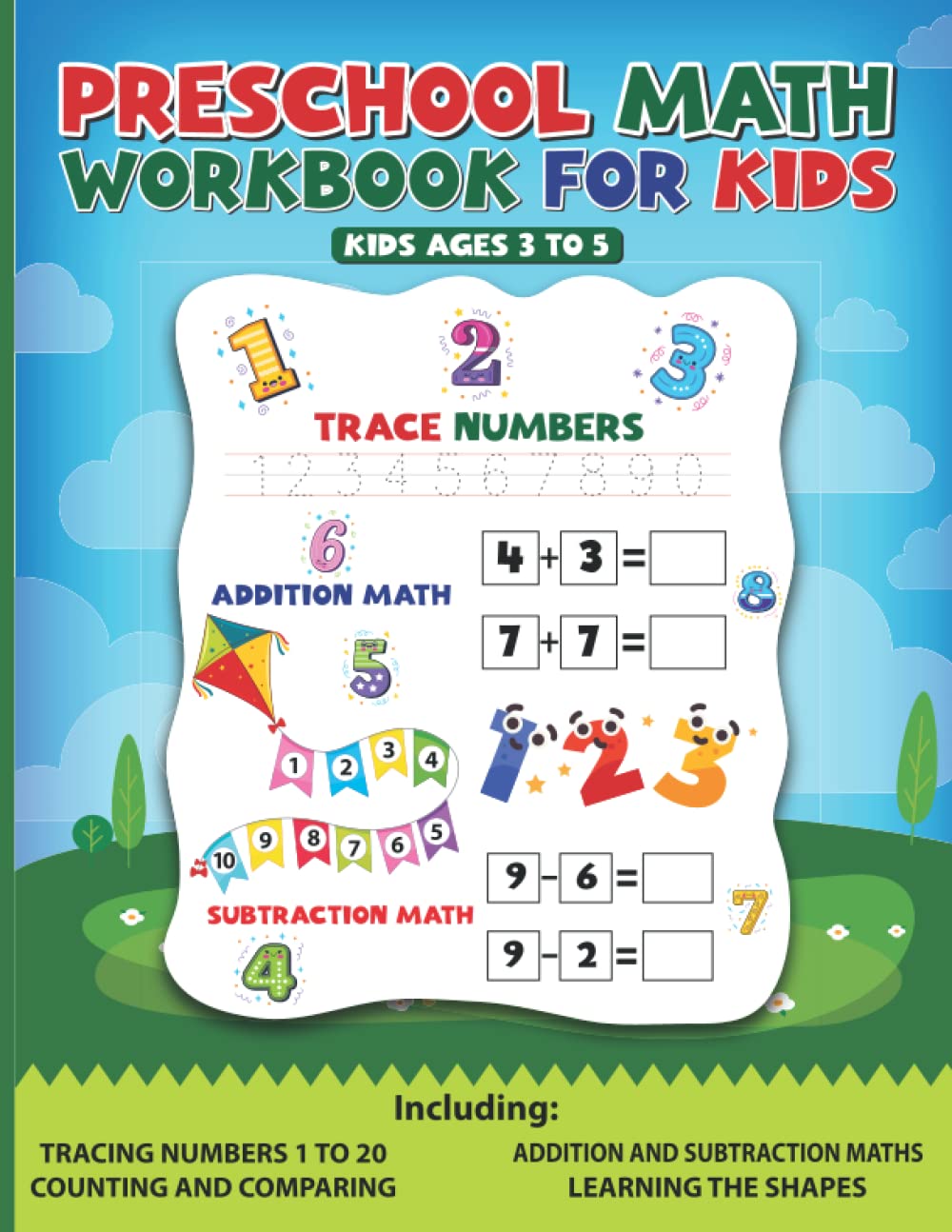 Buy Preschool Math Workbook For Kids Ages 3 to 5: Homeschool Preschool ...