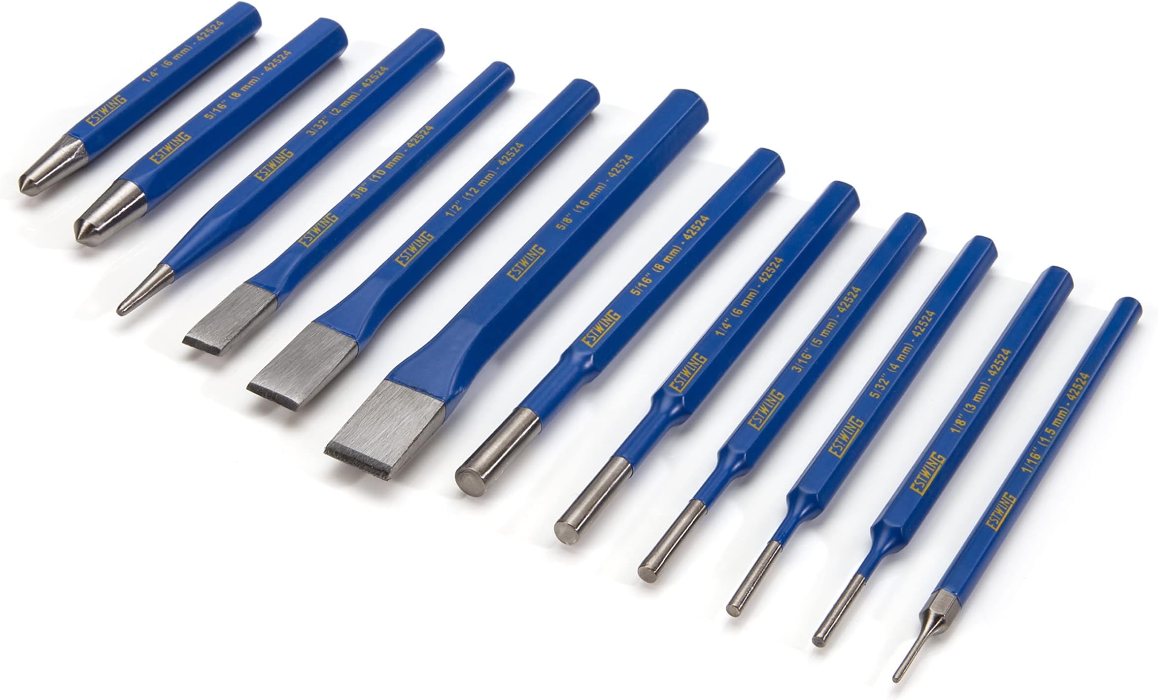 Grip - 61142 28 pc Heavy Duty Punch & Chisel Set - Hand Tool Punches ...