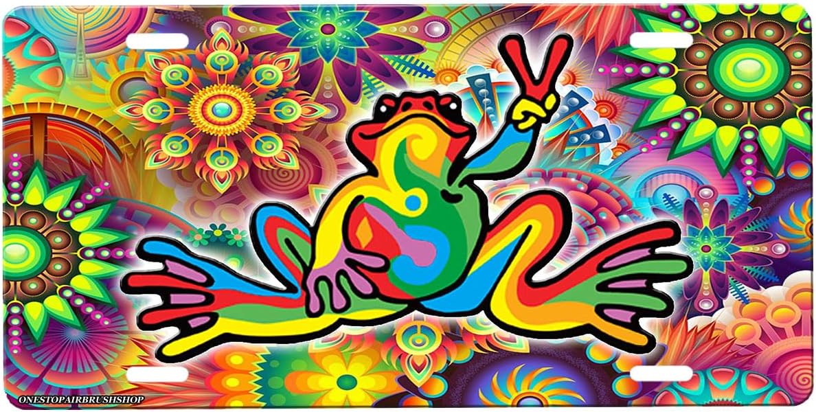 Amazon.com: Peace Frog License Plate Car Tag : Automotive