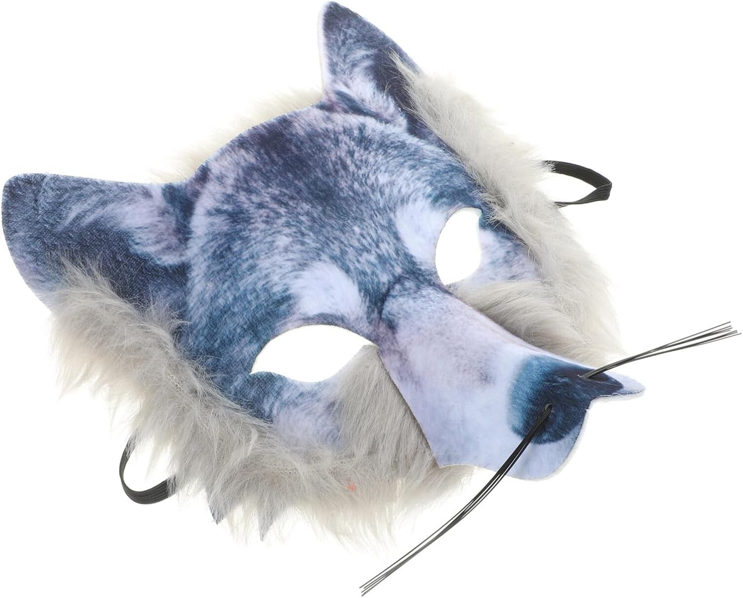 Toyvian Plush Wolf Cosplay Mask Halloween Animal Costume Fur Mask ...