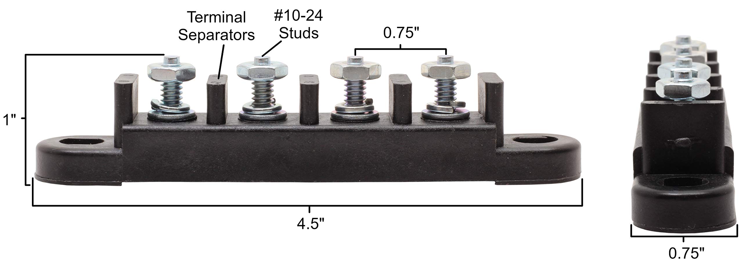 Terminal Strips With Studs Screw Terminal Block: 2 Pin, 5 Mm Pitch,