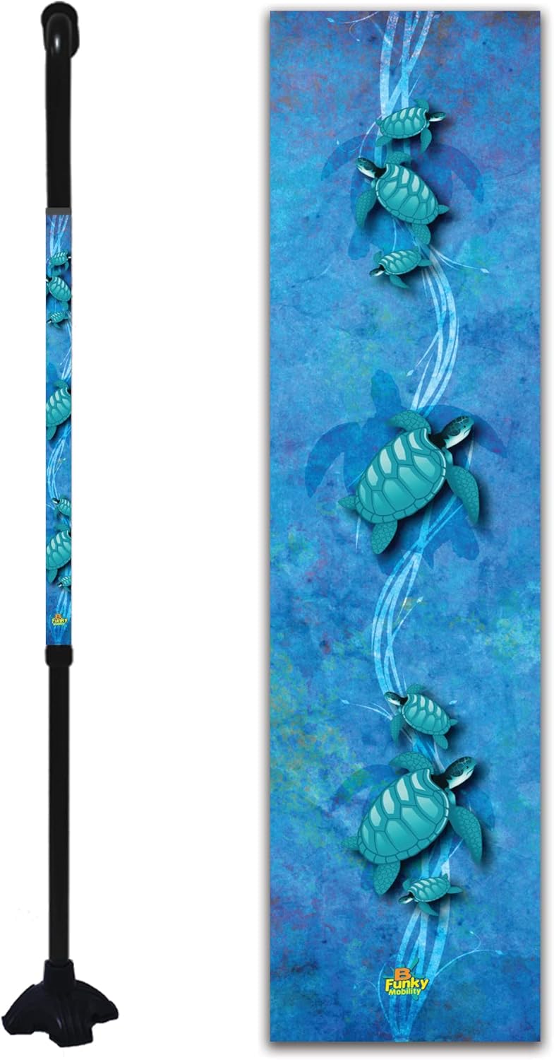 Amazon.com: Walking Cane Offset Handle Quad Foot 4 Point Cane Tip ...