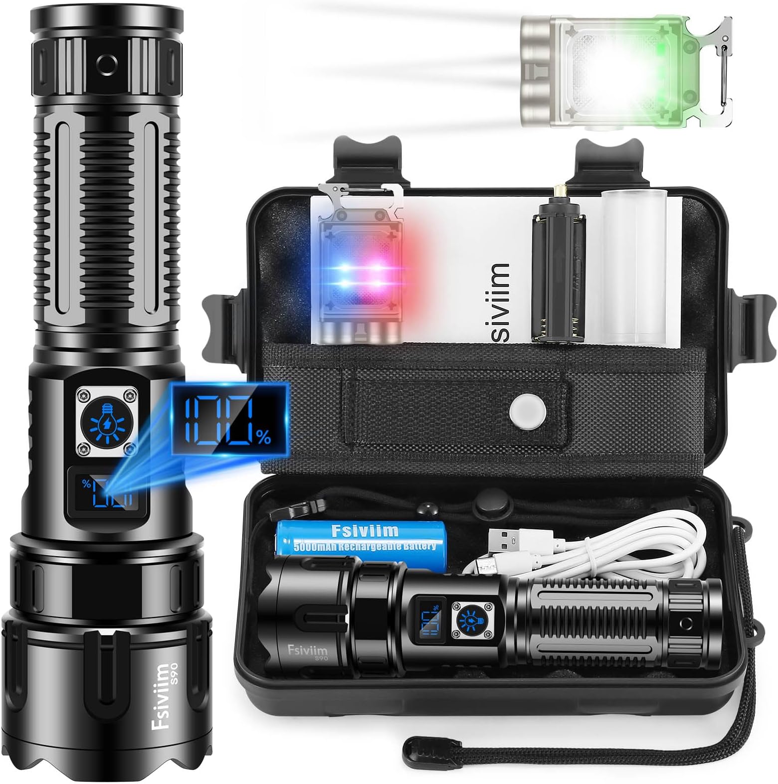 Fsiviim Torches Led Super Bright, 1,000,000 Lumens Led Torch ...