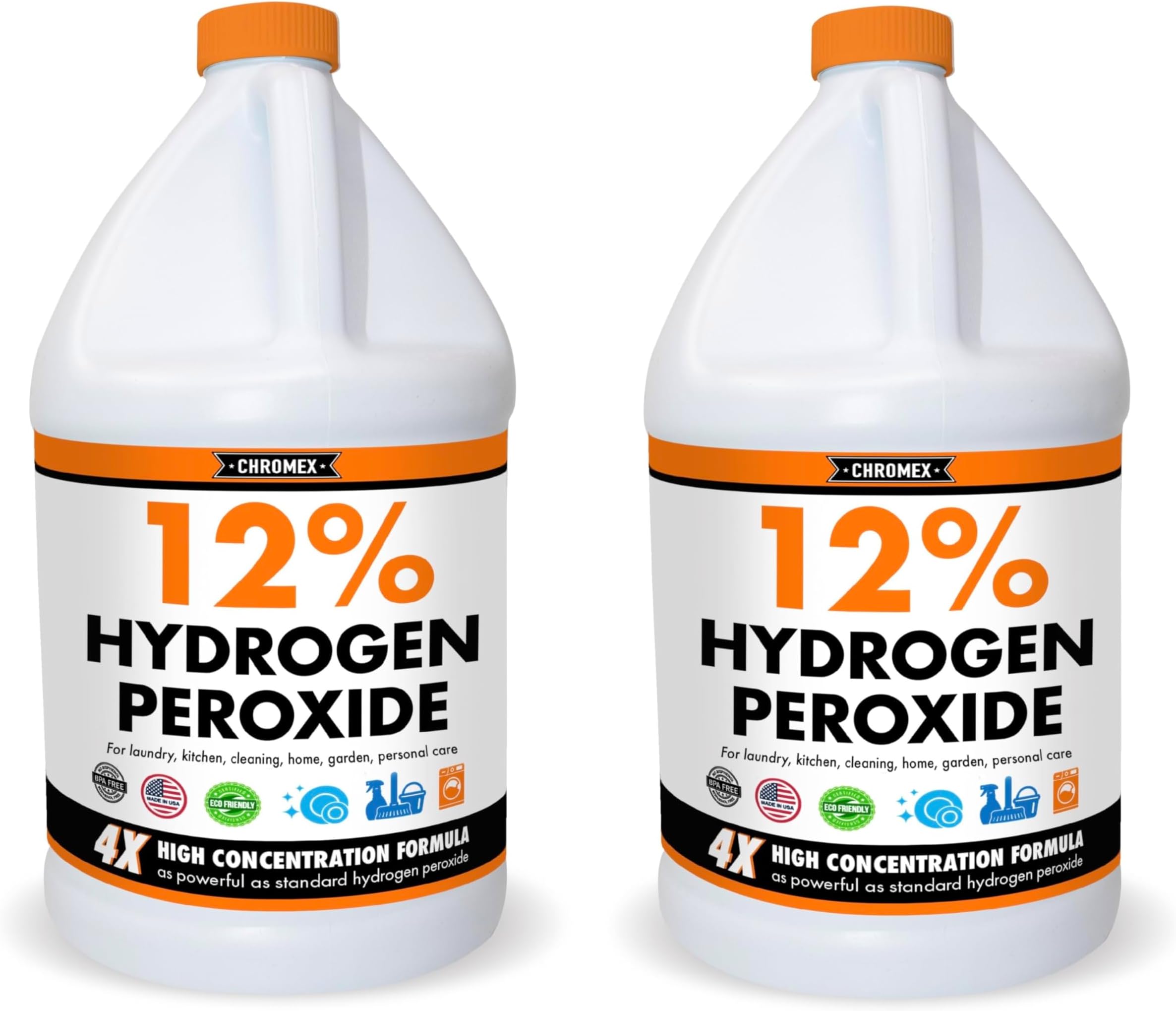 Amazon.com: Chromex Hydrogen Peroxide 12 Percent Food Grade, 4x Power ...