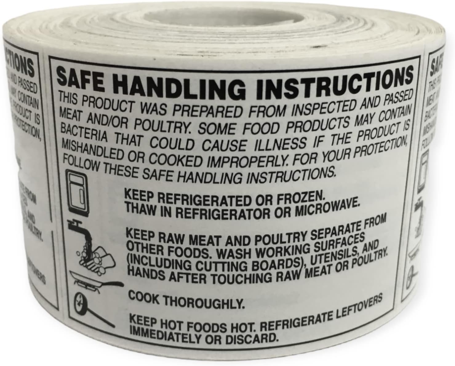 Amazon.com : Safe Handling Instructions - Food Packaging Stickers | 2x2 ...