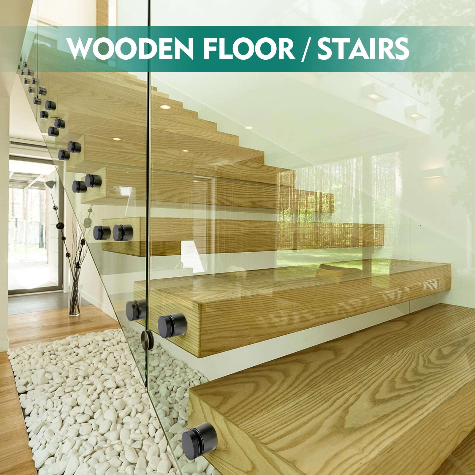 Snapklik.com : 10Pack Heavy Duty SS304 Glass Railing Standoff, Large 2 ...