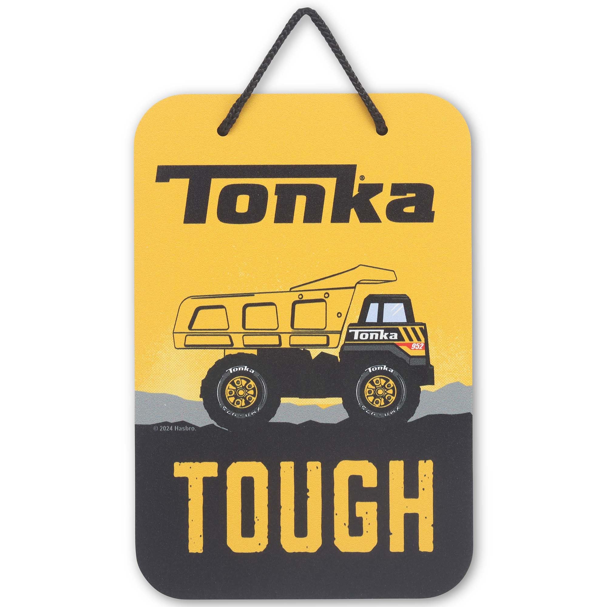 Amazon.com : Hasbro Tonka Tough Dump Truck Hanging Metal Sign - Fun ...