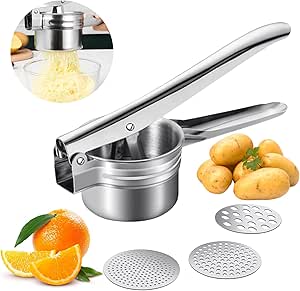 Amazon.com: Potato Ricer, Stainless Steel, Spaetzle Press, Stainless ...
