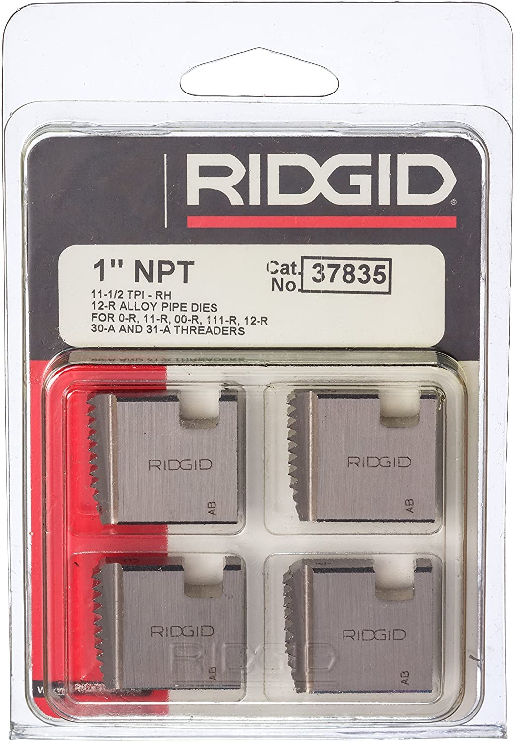 Buy RIDGID 37835 Manual Threader Pipe Dies, Right-Handed Alloy NPT Pipe ...