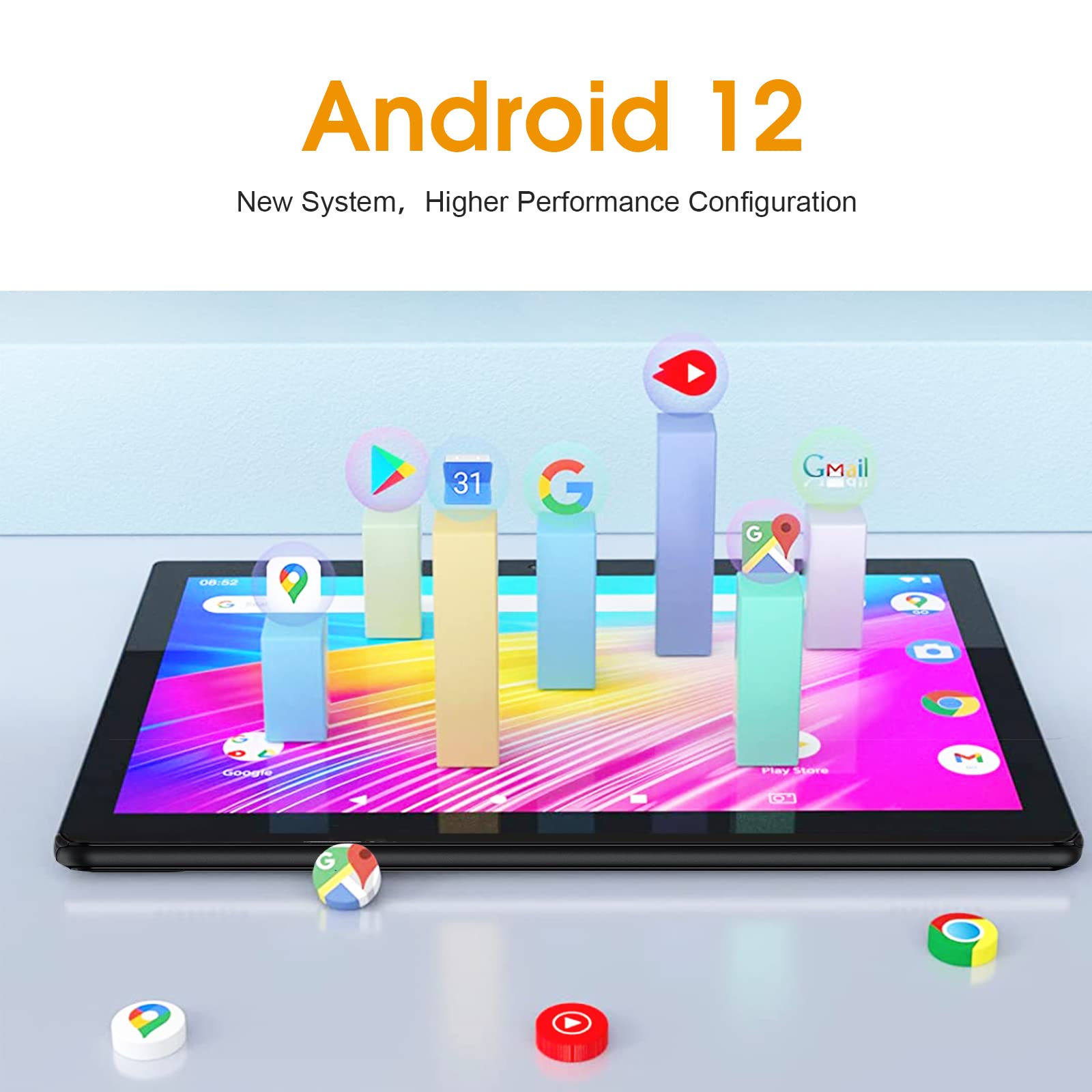 Snapklik.com : SGIN 10.1 Inch Tablet, Android 12 Tablets