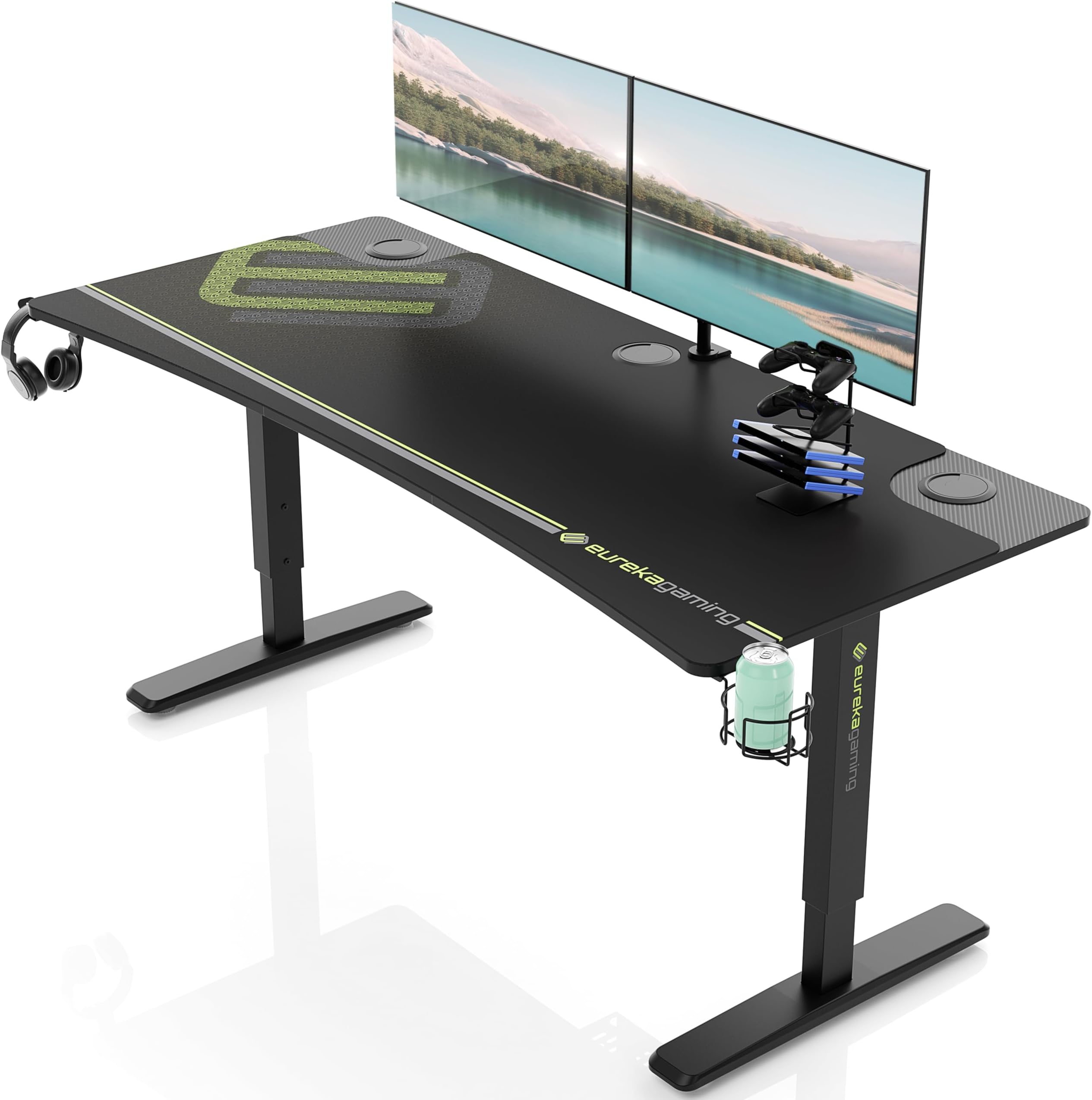 Amazon.com: EUREKA ERGONOMIC 43 Inch Z Shaped Black Home Office PC ...