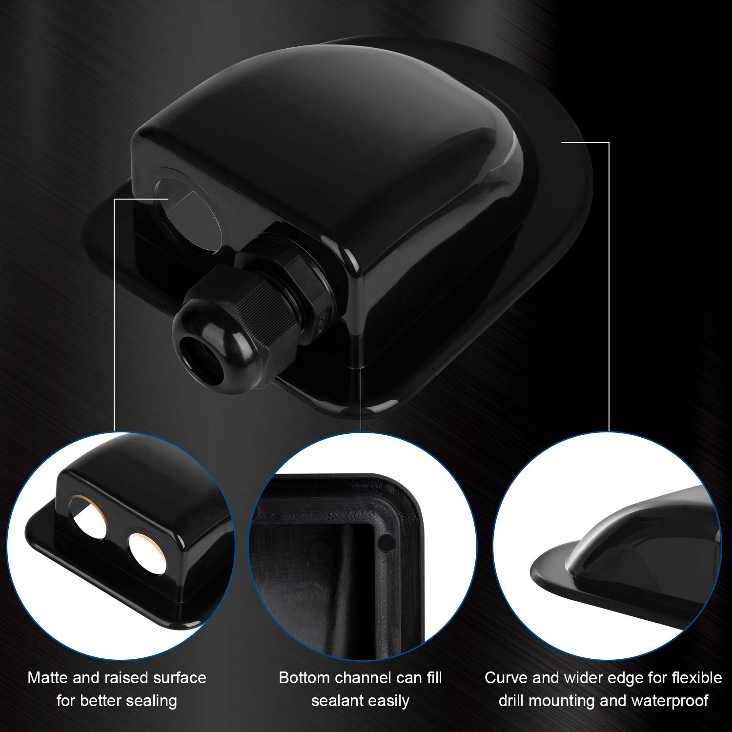 Snapklik.com : IP68 Waterproof Solar Cable Entry Gland, Weather ...