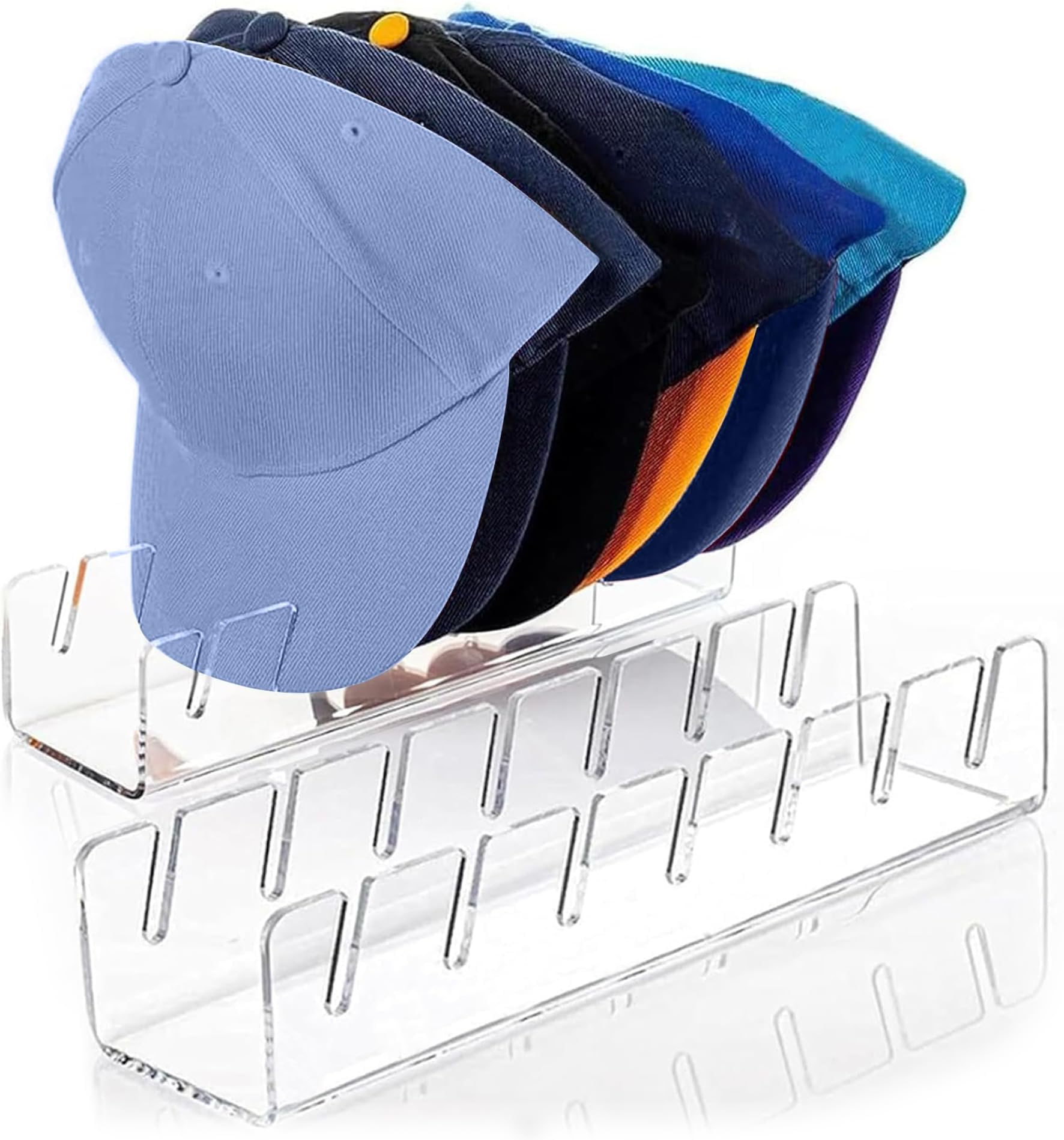 Amazon.com: Adouiry 2 Pack Acrylic Hat Organizer Shelf - Clear Hat ...
