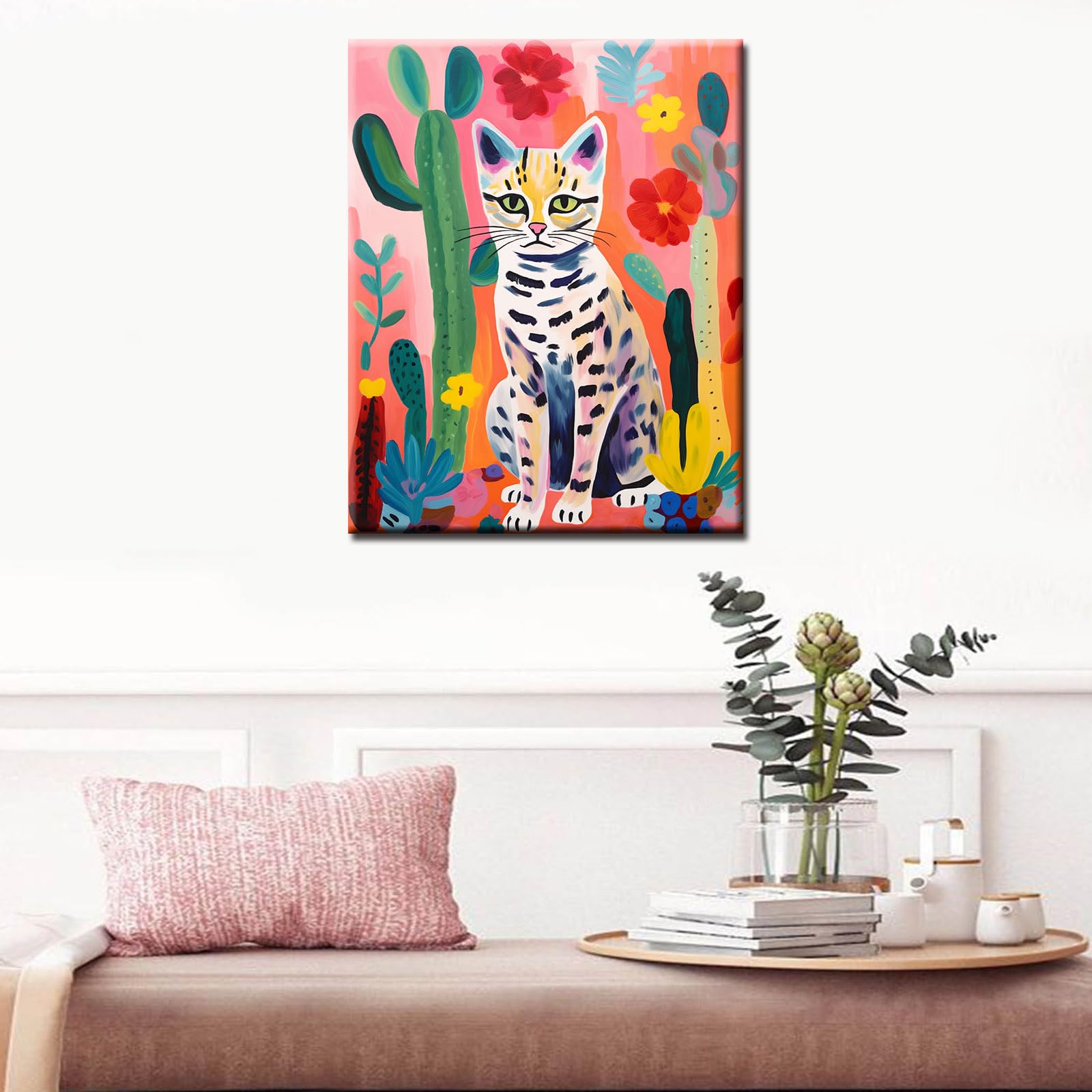 Pinturas De Gatos Divertidos En Acrilico Cuadro En Acrílico Moderno