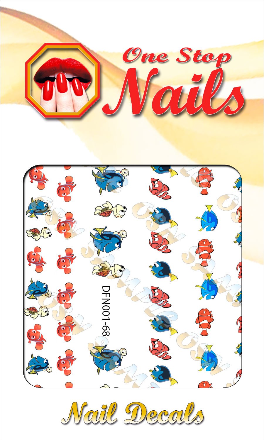 Easy Finding Nemo Nail Art